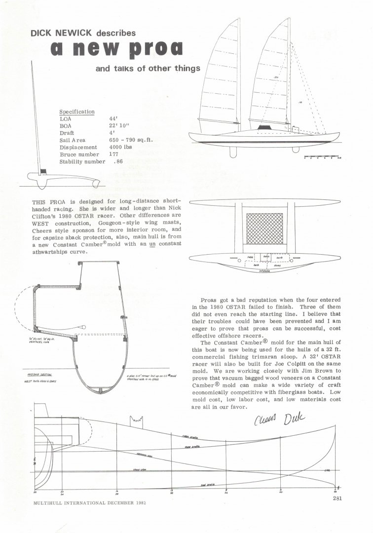 tackingoutrigger.com newick proa